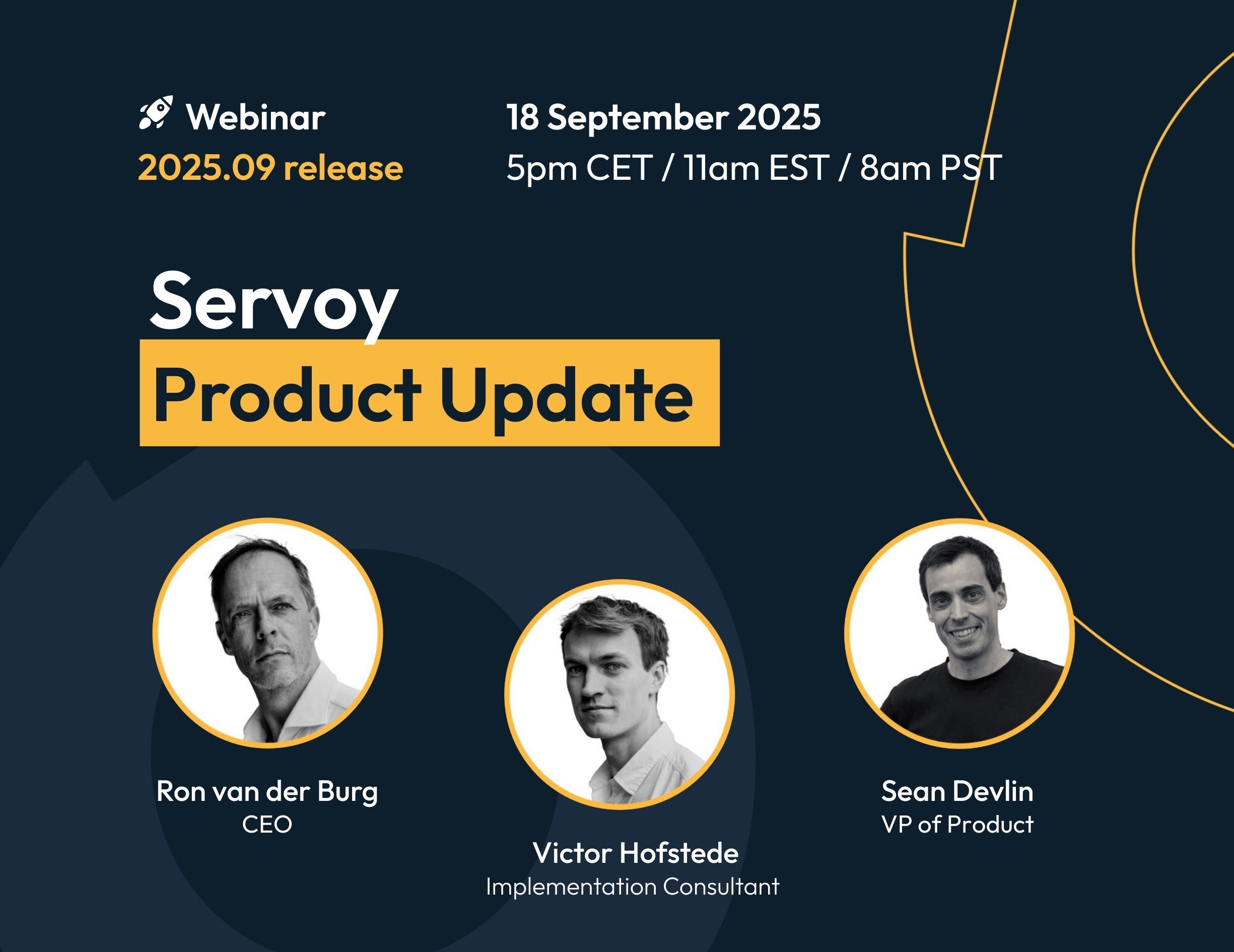 Servoy Product Update Webinar 2025.09